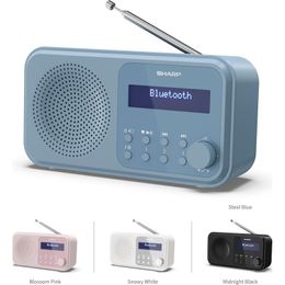 Sharp Radio &raquo;DR-P420&laquo; (A2DP Bluetooth AVRCP Bluetooth Bluetooth Digitalradio (DAB+) FM-Tuner mit RDS 2 W) blau 40 Stationsspeicher, Batteriebetrieb