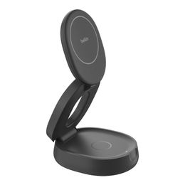 Belkin Wireless Charger &raquo;BoostCharge verstellbare magnetische 2-in-1-Ladestation&laquo; iPhone 17/Air, Pixelsnap, AirPods Kunststoff Sie k&ouml;nnen das iPhone im Hoch-