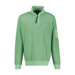 Lerros Herren Lerros Sweatshirt &raquo;Sweattroyer in Zig-Zag-Struktur&laquo; gr&uuml;n M