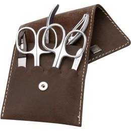 ERBE&reg; Erbe ERBE Manik&uuml;re-Etui Rindleder-Etui mit Druckknopf braun