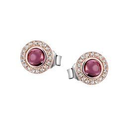 Firetti Damen Paar Ohrstecker &raquo;Schmuck Geschenk Silber 925 Ohrschmuck Edelstein Turmalin&laquo; mit Turmalin, Zirkonia (synth.) rosa