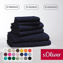 s.Oliver Handtuch Set &raquo;s.Oliver, Premium Qualit&auml;t, 600 gr/m&sup2;&laquo; Set 6 Stk. Walkfrottier 2 G&auml;stet&uuml;cher 30x50, 2 Handt&uuml;cher 50x100, 2 Duscht&uuml;cher 70x140 