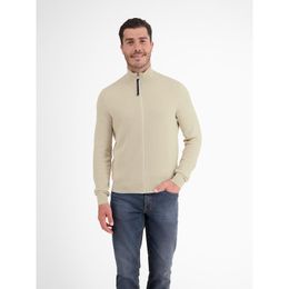 Lerros Herren Lerros Strickjacke &raquo;Leichte Strickjacke mit schmaler Rippstruktur&laquo; wei&szlig; XXL