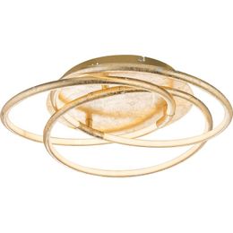 Globo LIGHTING LED Deckenleuchte &raquo;BARNA&laquo; LED-Modul 1 Stk. Warmwei&szlig; Deckenlampe, Wohnbereich, Schlafzimmer gold