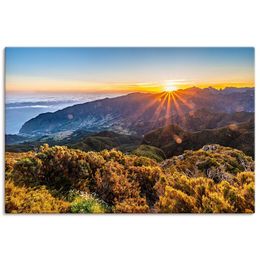 Artland Wandbild &raquo;Sonnenaufgang &uuml;ber Madeira Bica da Cana&laquo; Bilder vom Sonnenuntergang & -aufgang 1 Stk. tlg. als Alubild, Leinwandbild, Poster, Wandaufkleber 