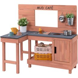 Muddy Buddy Outdoor-Spielk&uuml;che &raquo;Matschk&uuml;che Coffee Corner&laquo; Dieses Produkt besteht aus FSC -zertifiziertem Material. Holz