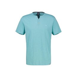 Lerros Herren Lerros Henleyshirt &raquo;Unifarbenes Serafino-Shirt in Gro&szlig;en Gr&ouml;&szlig;en&laquo; blau 5XL