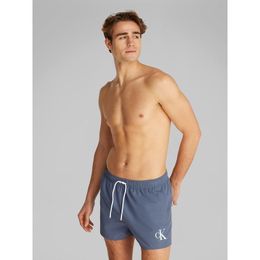 Calvin Klein Swimwear Herren &raquo;SHORT DRAWSTRING&laquo; mit Logo grau XXL (56), N-Gr