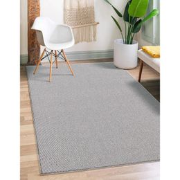 the carpet Teppich &raquo;Natal&laquo; rechteckig 5 mm H&ouml;he Wohnzimmer Teppich robust Filz-R&uuml;cken grau Polypropylen