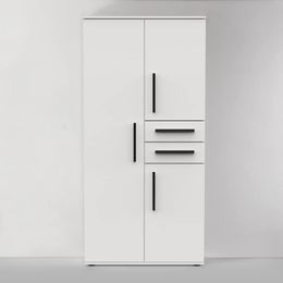 Demeyere Group Kleiderschrank &raquo;VERSATIL &ndash; mit Schubladen in Komforth&ouml;he & Metall-Kleiderstangen&laquo; B/H/ T ca. 90x190cmx50cm, viel Stauraum, robuste 
