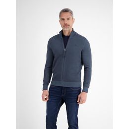 Lerros Herren Lerros Strickjacke &raquo;Melange-Strickjacke f&uuml;r Herren&laquo; blau 3XL