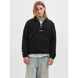 Jack & Jones Jack & Jones Herren Sweatshirt &raquo;JJSOHO HALFZIP FLEECE&laquo;, Kunstfaser, relaxed fit schwarz S