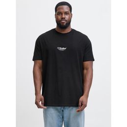 Jack & Jones PlusSize Jack & Jones Plussize Herren Jack & Jones PlusSize Rundhalsshirt &raquo;JJESOHO TEE SS CREW NECK NOOS PLS&laquo; Baumwolle, regular fit schwarz 4XL