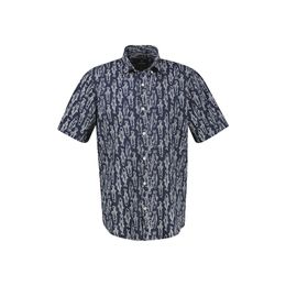 Lerros Herren Lerros Kurzarmhemd &raquo;Kurzarmhemd mit marinem All-over-Print&laquo; 5XL, extraweit