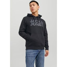 Jack & Jones Jack & Jones Herren Kapuzensweatshirt &raquo;JJECORP LOGO SWEAT HOOD NOOS&laquo;, Baumwollmischung, regular fit schwarz XS