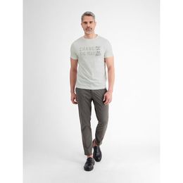 Lerros Herren Lerros T-Shirt &raquo;Unifarbenes T-Shirt mit Print&laquo; wei&szlig; S