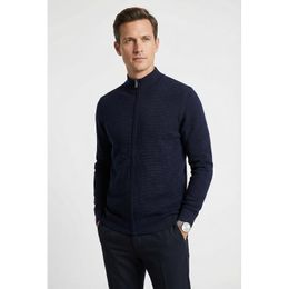 OLYMP Herren OLYMP Strickjacke Stehkragen, regular fit blau XL