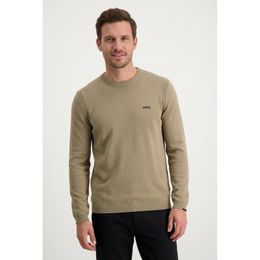 BOSS Green Herren BOSS Green Strickpullover Rundhalsausschnitt, Regular Fit, Logo-Print 3XL