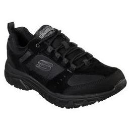 Sneaker Skechers "Oak Canyon", Herren, Gr. 47,5, schwarz, Leder, Textil, Schuhe Modernsneaker Sneaker low, mit Memory Foam-Ausstattung, Freizeitschuh, Halbschuh, Schn&uuml;rschuh