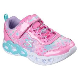 Skechers M&auml;dchen Sneaker &raquo;INFINITE HEART LIGHTS&laquo; Klettschuh mit Blinkfunktion, Gr&ouml;&szlig;enschablone zum Download 35
