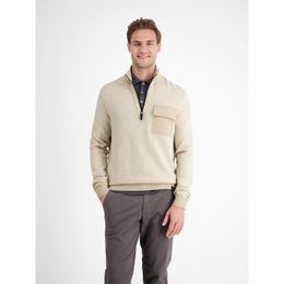 Lerros Herren Lerros Strickpullover &raquo;Stricktroyer in Strukturstrick&laquo; beige XXL