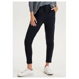 Jogger Pants Only "ONLPOPTRASH &ndash; Joggerhose mit Tunnelzugbund und Stretch", Damen, Gr. XS (34), L&auml;nge 30, blau (night sky), Milano Rib, Obermaterial: 63% Viskose (LENZINGTM ECOVEROTM), 32% Nylon, 5% Elasthan, unifarben, gerade, unten schmal kn&ouml;chellang, Hosen, casual, Milano Rib, regular fit, Viskosemischung