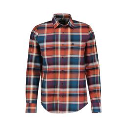 Lerros Herren Lerros Karohemd &raquo;Herrenhemd in Karo-Flanellqualit&auml;t&laquo; orange 6XL, extraweit