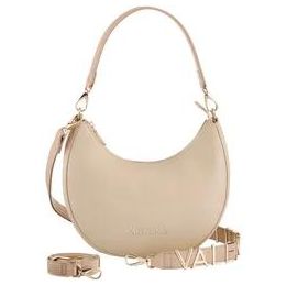 Hobo Valentino BAGS "ALEXIA", Damen, Gr. B/H/T: 29cm x 24cm x 10cm, beige (ecru), Lederimitat, unifarben, Taschen Hobo, Handtasche Damen Tasche Damen Schultertasche Henkeltasche