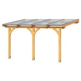 Skan Holz Terrassendach SKANHOLZ "Rimini", braun (nussbaum), B:434cm T:350cm, Polycarbonat (PC), Terrassen&uuml;berdachungen, Douglasie