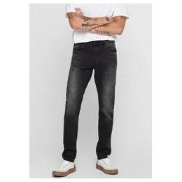 Only & Sons Slim-fit-Jeans ONLY & SONS "ONSLOOM SLIM LBD 8263 AZG DNM NOOS", Damen, Gr. 29, L&auml;nge 32, grau, Denim/Jeans, Obermaterial: 99% Baumwolle, 1% Elasthan, Abriebeffekte, schmal kn&ouml;chellang, Jeans Slim-fit-Jeans