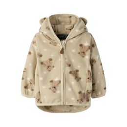 name it Damen Fleecejacke &raquo;NBNMEEKO FLEECE JACKET AOP&laquo; mit Kapuze 68