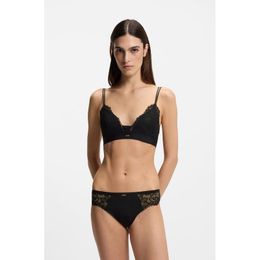 BOSS Damen BOSS Bralette &raquo;BLOSSOM&laquo; Premium Spitzen-Bralette mit plissiertem Mesh XS, N-Gr