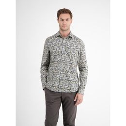 Lerros Herren Lerros Langarmhemd &raquo;Poplin-Herrenhemd mit Designprint&laquo; S, Normal- und Kurzgr&ouml;&szlig;en