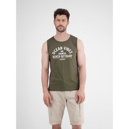 Lerros Herren Lerros Muskelshirt &raquo;Herren Tanktop mit Brustprint&laquo; gr&uuml;n XL