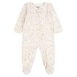 Strampler HUGGIES BABYWEAR "HUGG FOOTED COVERALL", Jungen, Gr. 2 (62), N-Gr, rosa (huggies crystal pink), Sweatware, Obermaterial: 100% Baumwolle, gemustert, lang, Rundhals, angesetztes B&uuml;ndchen, Overalls, Verdeckter Rei&szlig;verschluss mit Kinnschutz und floralem Muster