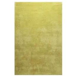 Teppich HOMIE LIVING "Pisa", gelb (senfgelb), B:130cm H:25mm L:190cm, Polyester, Teppiche, Teppich, Hochflor, Microfaser, uni, weich, Shaggy, Wohnzimmer, Schlafzimmer