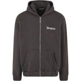 Dropsize Herren Kapuzensweatshirt &raquo; Herren Super Heavy Oversize Blank Zip Hoodie&laquo;, 1 S