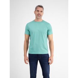Lerros Herren Lerros T-Shirt &raquo;Basic T-Shirt mit Logostitck, unifarben&laquo; Herren T-Shirt, ohne Aufdruck, einfarbig, unifarben, 100% Baumwolle L