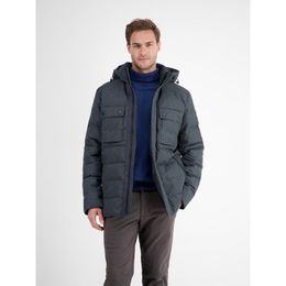 Lerros Herren Lerros Outdoorjacke &raquo;Herren Fieldjacket in Woll-Optik&laquo; mit Kapuze blau L