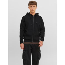 Jack & Jones Jack & Jones Herren Kapuzensweatjacke &raquo;JJEBRADLEY mit Kapuze, ideal f&uuml;r kalte Jahreszeit&laquo; Materialmix, relaxed fit schwarz S