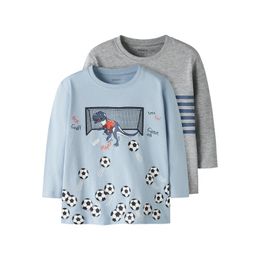 name it Jungen Langarmshirt &raquo;NMMVILASSE 2P LS NREG TOP&laquo; Packung, 2 110