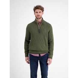 Lerros Herren Lerros Strickpullover &raquo;Strickpullover mit Zopfmuster und Troyerkragen&laquo; 3XL