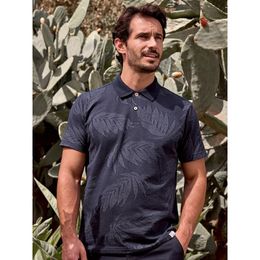 Lerros Herren Lerros Poloshirt &raquo;Jacquard Poloshirt f&uuml;r Herren&laquo; blau S