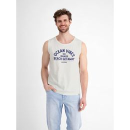 Lerros Herren Lerros Muskelshirt &raquo;Herren Tanktop mit Brustprint&laquo; wei&szlig; S