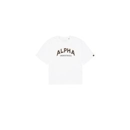 Alpha Industries Damen T-Shirt &raquo;College T-Shirt&laquo; wei&szlig; XL