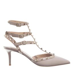 Valentino Garavani Sandaletten mit Absatz - Ankle Strap - Gr. 39,5 (EU) - in Taupe - f&uuml;r Damen