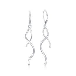 Elli Ohrringe 925 Sterling Silber Spirale, Wellen in Silber | Gr.: onesize