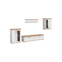 ebuy24 Regalsystem Verona (4-teilig) Wei&szlig; 336 x 40 cm | Gr.: onesize