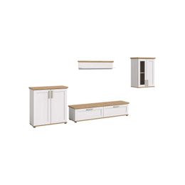 ebuy24 Regalsystem Verona (4-teilig) Wei&szlig; 336 x 40 cm | Gr.: onesize