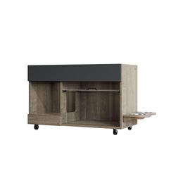 ABRIHOME Katzenkloschrank in Eichenholzfarbe - 100&times;45.5&times;67cm | Gr.: onesize